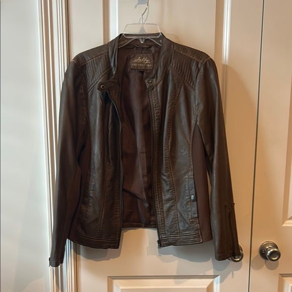 shelby | Jackets & Coats | Shelby Collection Rich Brown Leather Jacket ...
